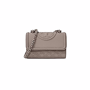 Tory Burch Women's Small Fleming Matte Convertible Shoulder Bag, Gray Heron, Grey, One Size