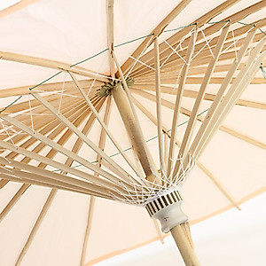 Koyal Wholesale 32" Gold Paper Parasol Umbrella 4 Pack, Large Paper Umbrella Bulk, Paper Parasol Wedding Umbrellas, Gold Parasol Umbrella Bridal Party Decor Photo Props, Sun Parasols for Shade