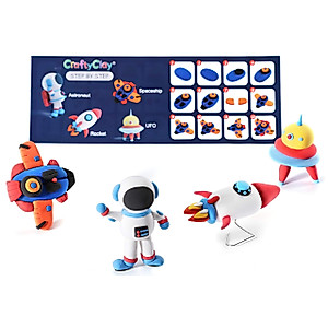 The Spaceship Modeling Clay Set for Kids,12 Color Premium Soft Air Dry Clay for Kids, Crafts for Kids Ages 5-8,