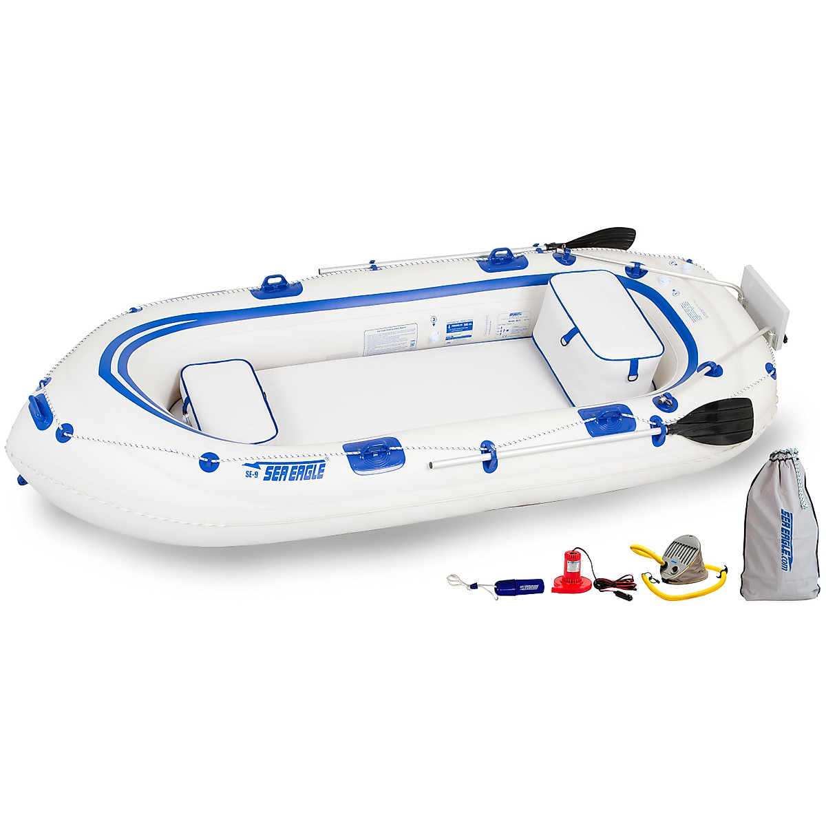 Sea Eagle SE9 Inflatable Motormount Boat - Fisherman's Dream Package