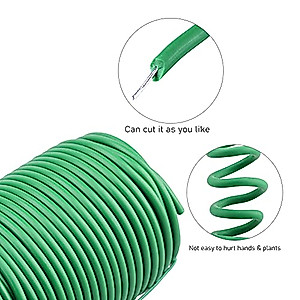KINGLAKE GARDEN Flexible Soft Wire Ties,Soft Garden Plant Ties 3.5mm 65.6 Feet Green Plant Ties,Garden Twist Ties Heavy Duty Garden Wire for Plants