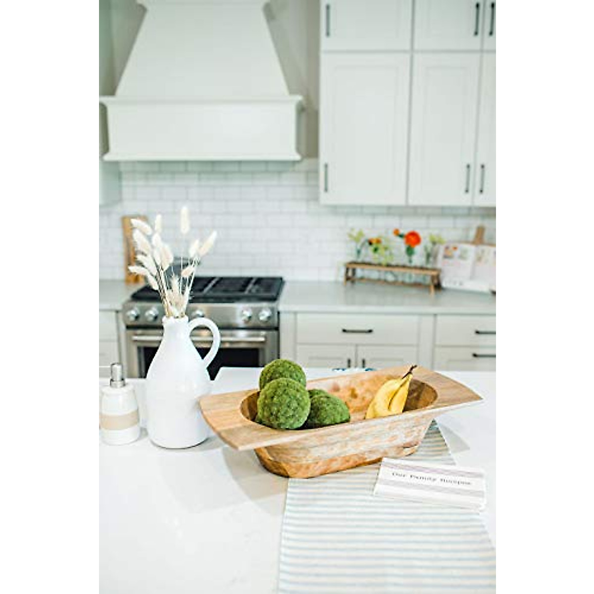 Mud Pie DOUGH BOWL SET, Brown, small 5" x 20" x 8" | large 5" x 24" x 10 1/2"