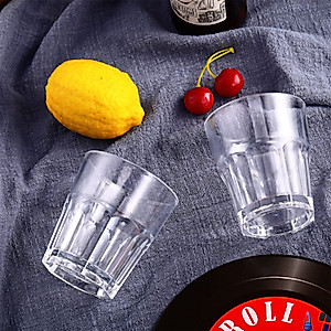 Set of 24 Acrylic Drinking Glasses 8 oz Clear Reusable Water Drinking Cups Stackable Shatterproof Unbreakable Drinking Tumblers Water Glasses for Juice Beverages Drinks Coffee Wine Applications