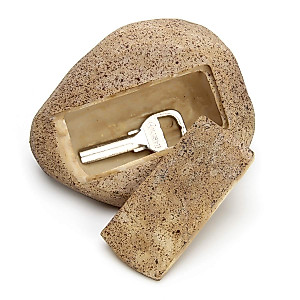 WIWAPLEX Faux Rock Key Hider, Garden Key Hider Outdoor, Hide A Key in Plain Sight in a Real Looking Rock/Stone
