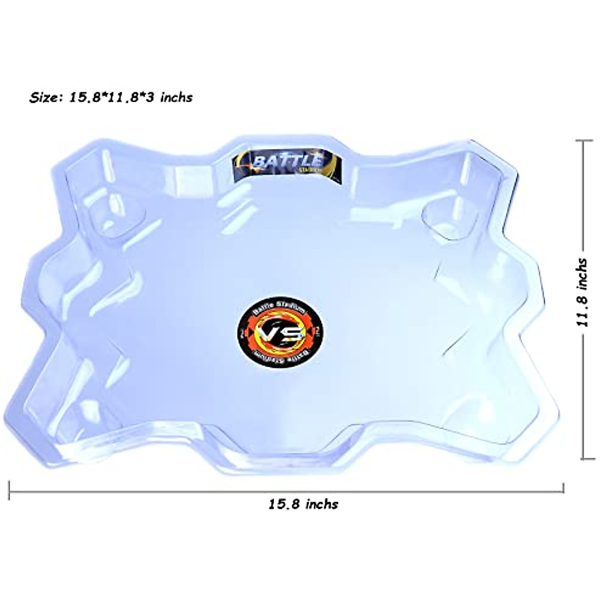 17Tek Bey Stadium Battle Arena Training Ground for Beyblade Battling Game (Transparent with Light)