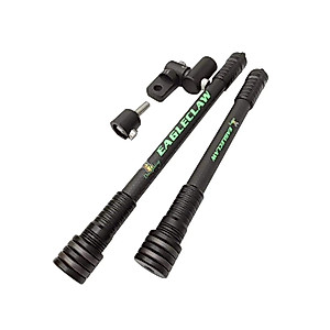 DH Eagleclaw Bow Stabilizer for Hunting and 3D Range Shooting, High Modulus Carbon, Light Weighted (w/Quick Disconnect Mounting kit 12+10in)
