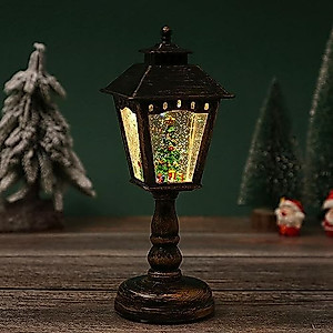 GYMNASTIKA Christmas Snow Globe Candles Light Battery Operated Spooky Led Musical Snow Globe Lantern Hanging LED Spinning Water Glittering Snowman Lamp Spinning Water Glittering Snowman Christmas