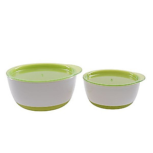 OXO Tot Small & Large Bowl Set with Snap On Lids - Green
