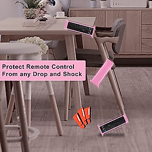 XRT136 Universal Remote for Vizio TV with Remote Case, Remote Control for Vizio Smart TVs 32" 40" 43" 50" 55" 58" 65" 70" 75" 85", Anti-Lost Silicone Remote Case for Vizio Smart TV Remote Cover-Pink