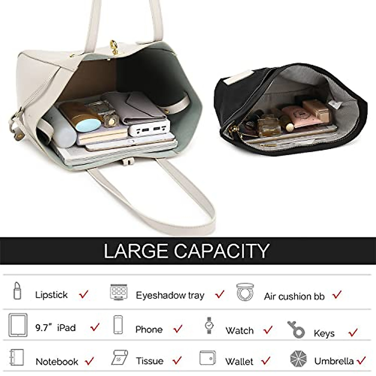 LL LOPPOP Large Designer Hobo Bag, Simple Tote Bags Shoulder Purse for Women Grey 204603