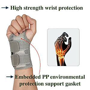 Wrist Brace for Carpal Tunnel Relief Night Support , Hand Brace with 2 Stays for Women Men , Adjustable Wrist Support Splint for Right Left Hands for Tendonitis, Arthritis , Sprains (SmallMedium
