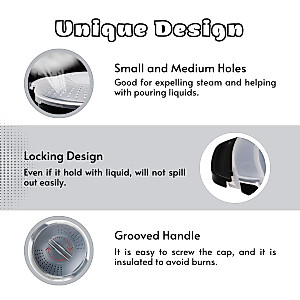 Professional Large Micro Cooker For Microwave 2 Quart | Food Steamer, Microwave Steamer Pot For Vegetable, Melting Butter | Our Cookware, Steamer Pot for Microwave | BPA Free, Dishwasher Safe