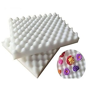 ShanLily Fondant Shaping Sponge Pad Sugar Flower Paste Modeling Foam Tray Wave Sponge Mat Cake Decorating Tools For Kitchen Baking Sugarcraft Diy