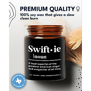 Swiftie Candle, Taylor-Inspired Gifts for Swifties, Perfect Swiftie Gifts for Women and Music Merch Singer Fans with Definition of Swiftie, Best Birthday Gifts for Swifties
