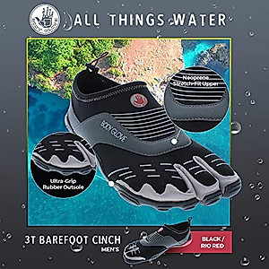 Body Glove Mens Water Shoes | 3T Cinch Mens Barefoot Water Shoes - Quick-Dry Durable Mens Beach Shoes Swim Shoes Aqua Shoes Slip-On