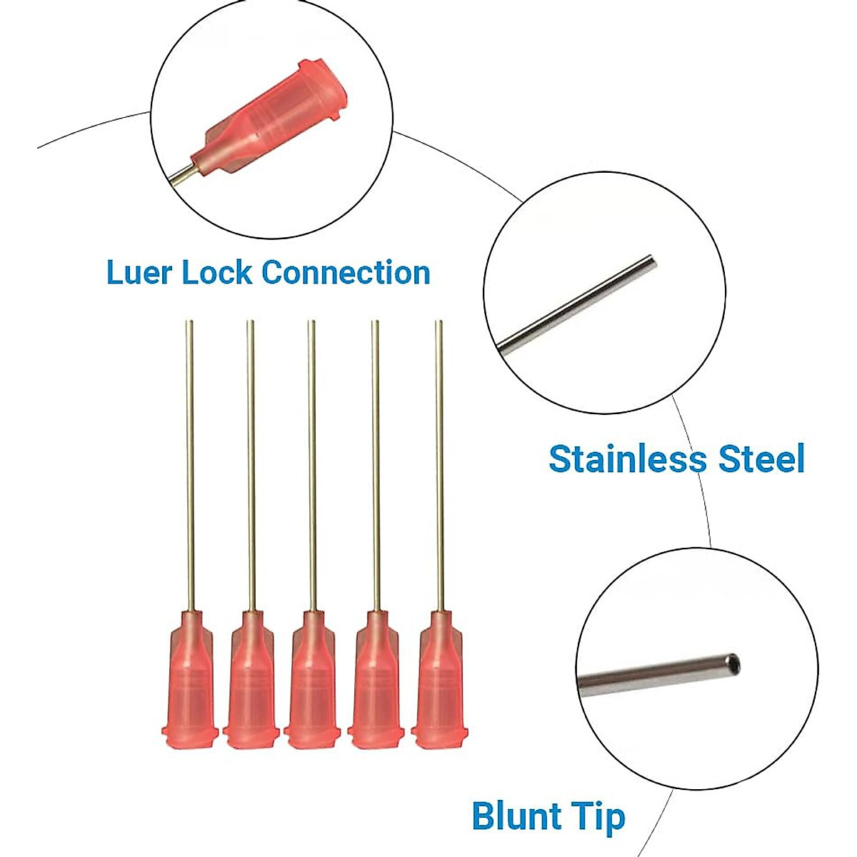 3ml Sterile Syringe 18g x 1 1/2" Blunt Tip Needles - Pack of 10 - Ideal for Accurate Dispensing, Crafting, DIY Projects, and Liquid Handling