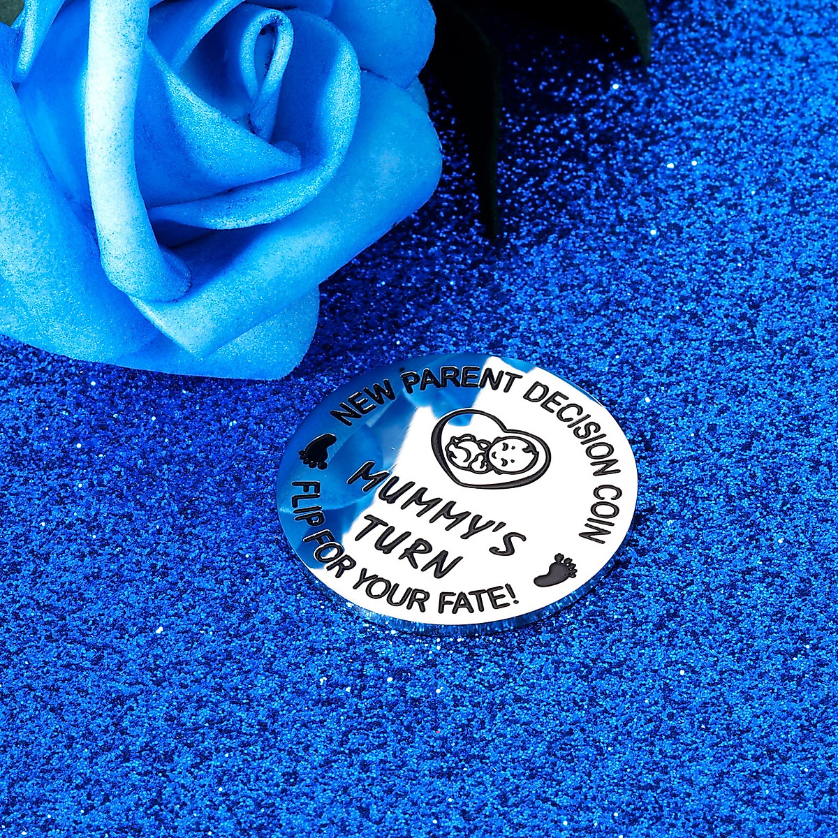 New Baby Gifts Decision Coin for Mummy Daddy to Be Wife Husband Pregnancy Gifts for First Time Moms Dads New Parents Gifts for Christmas Mothers Fathers Day Birthday,Double-Sided