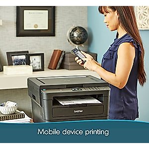 Brother Compact Monochrome Laser Wireless All-in-One Printer HL-L2395DW, Flatbed Copy & Scan, Auto Duplex Printing, 2.7" Color LCD touchscreen Display, 36 ppm, Cloud-Based Printing & Scanning+GM Cable