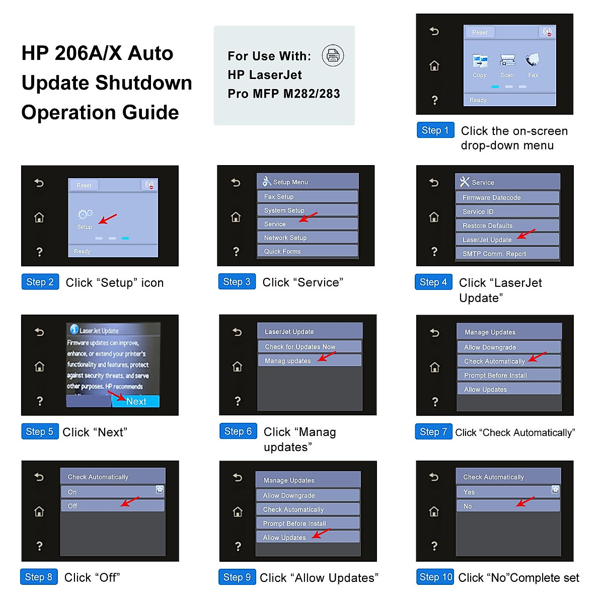 myCartridge 206X Toner Cartridges 4 Pack High Yield (with Chip) Compatible Replacements for 206A 206X HP Toner Cartridge Set for HP Color Laserjet Pro MFP M283fdw M283cdw M282nw M255dw，W2110X W2110A