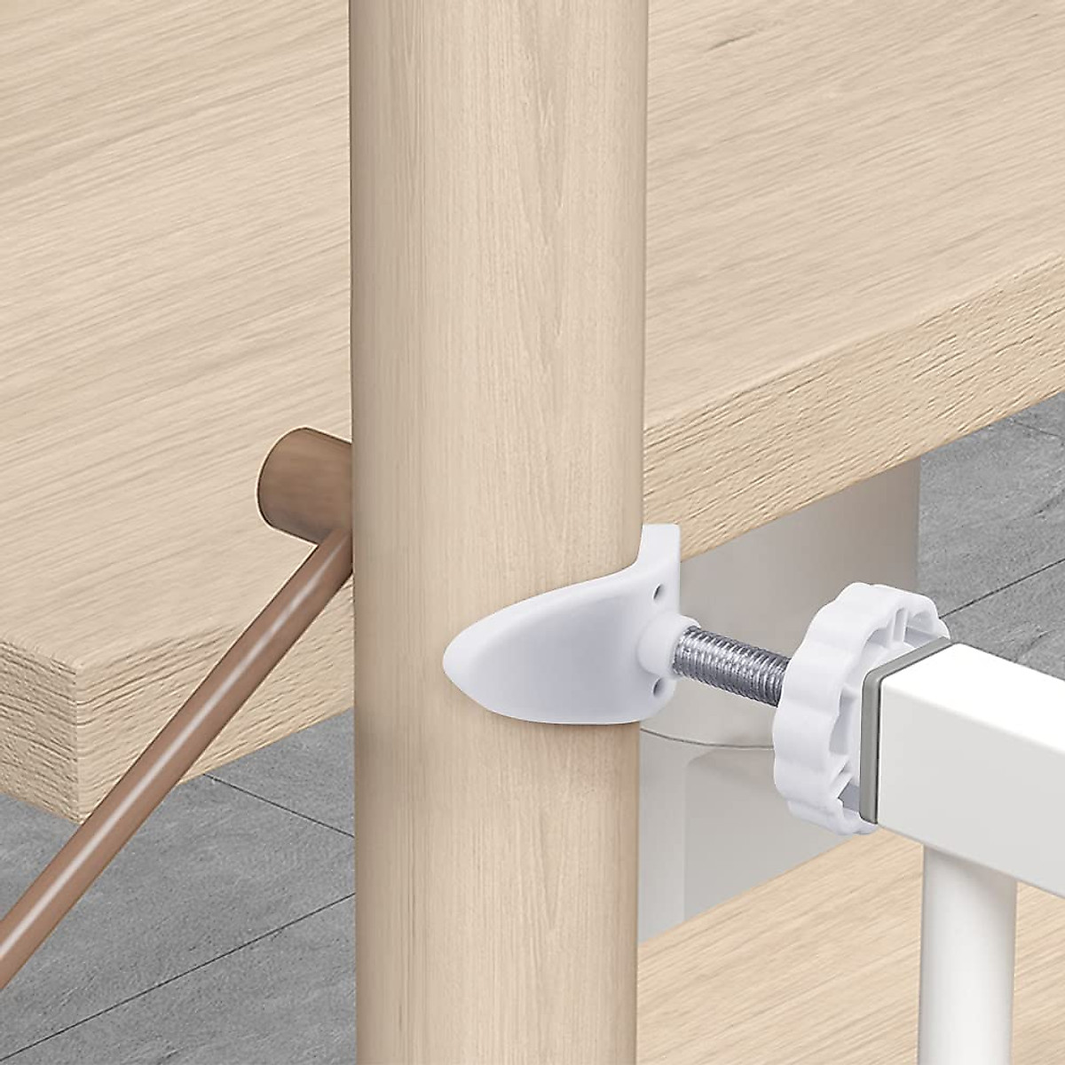 Sungrace 2 Pack Extra Long Y Spindle M8 Stair Banister Baby Gate Adaptors for Dreambaby Pressure Mounted Security and Pet Safety Gates (White, 8mm)