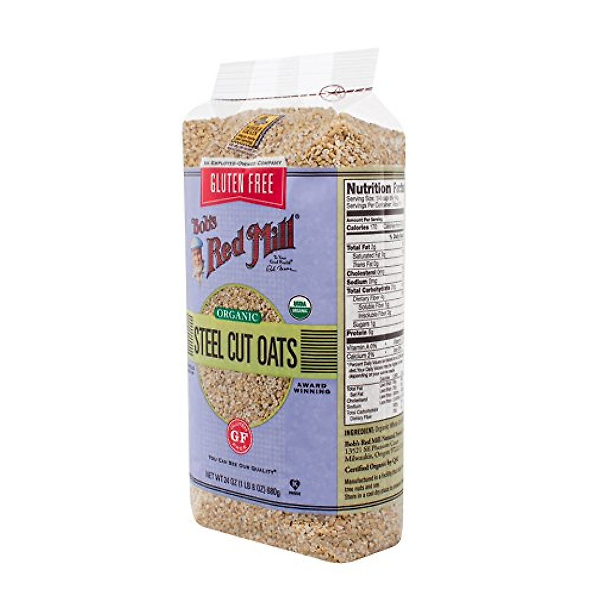 Bob's Red Mill Gluten Free Organic Steel Cut Oats, 24 Ounce