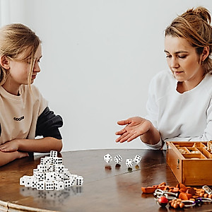 300 Pieces Dices Set Mini Dice 6 Sided Game Dices Tiny Square Corner Dice (0.27 Inch/7mm)