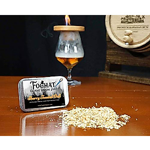 Foghat Culinary Smoking Fuel | Infuse Wine, Whiskey, Cheese, Meats, BBQ, Salt |Wood Smoking Chips for Portable Smoker, Smoking Gun, Glass Cloche or Foghat Cocktail Smoker (Sherry Toasted Oak Flavored)