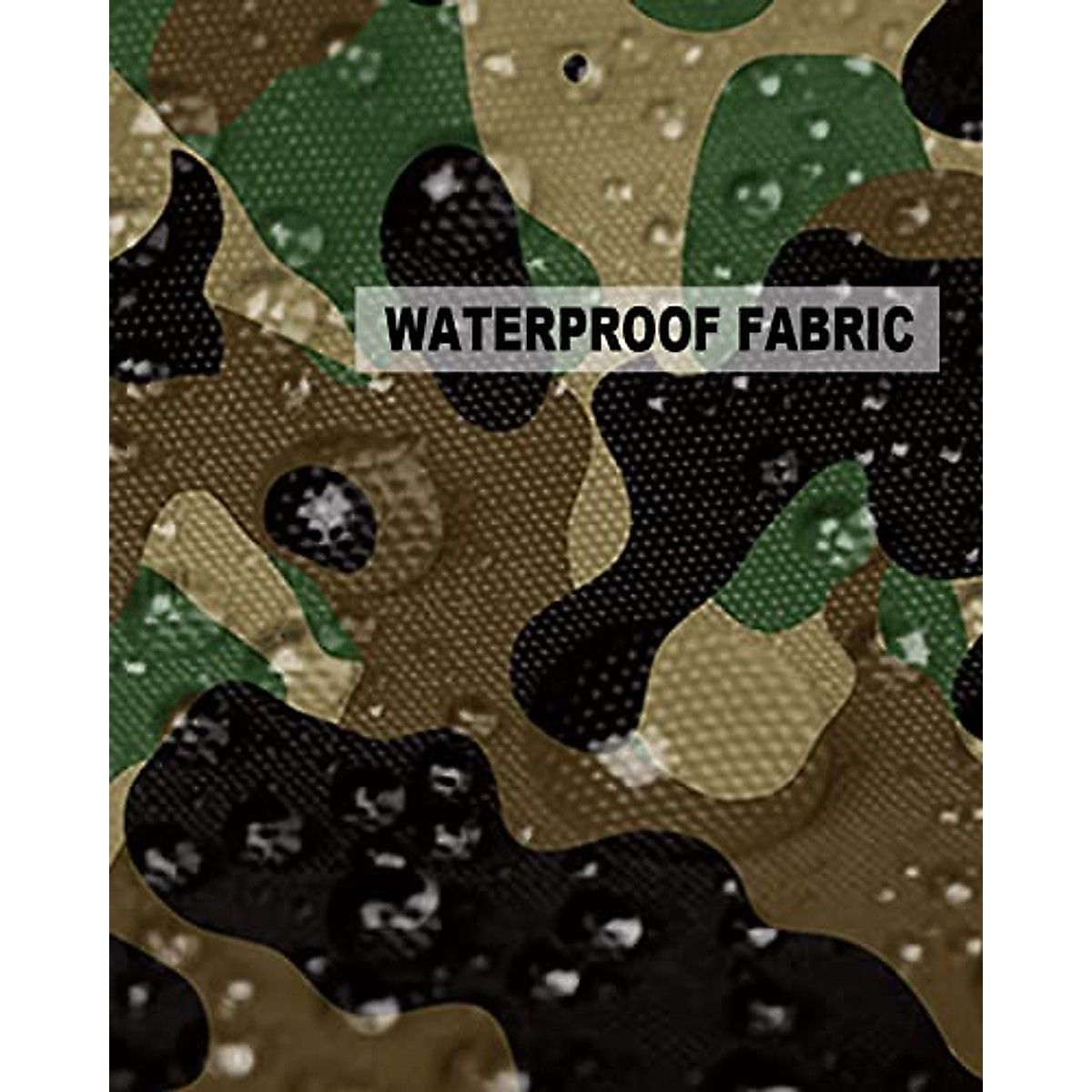 Funnywall88 Waterproof Throw Pillow Covers Set of 2 Camo Couch Pillow Cases Outdoor Sofa Cushion Cover Home Decor for Bed Living Room, 18" x 18"