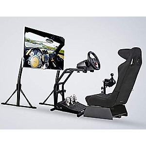 Oswerpon Racing Wheel Stand Fit for Logitech G25, G27, G29, G920 Steering Wheel Stand Height Adjustable Racing Simulator Gaming Stand - Wheel and Pedals Not Included