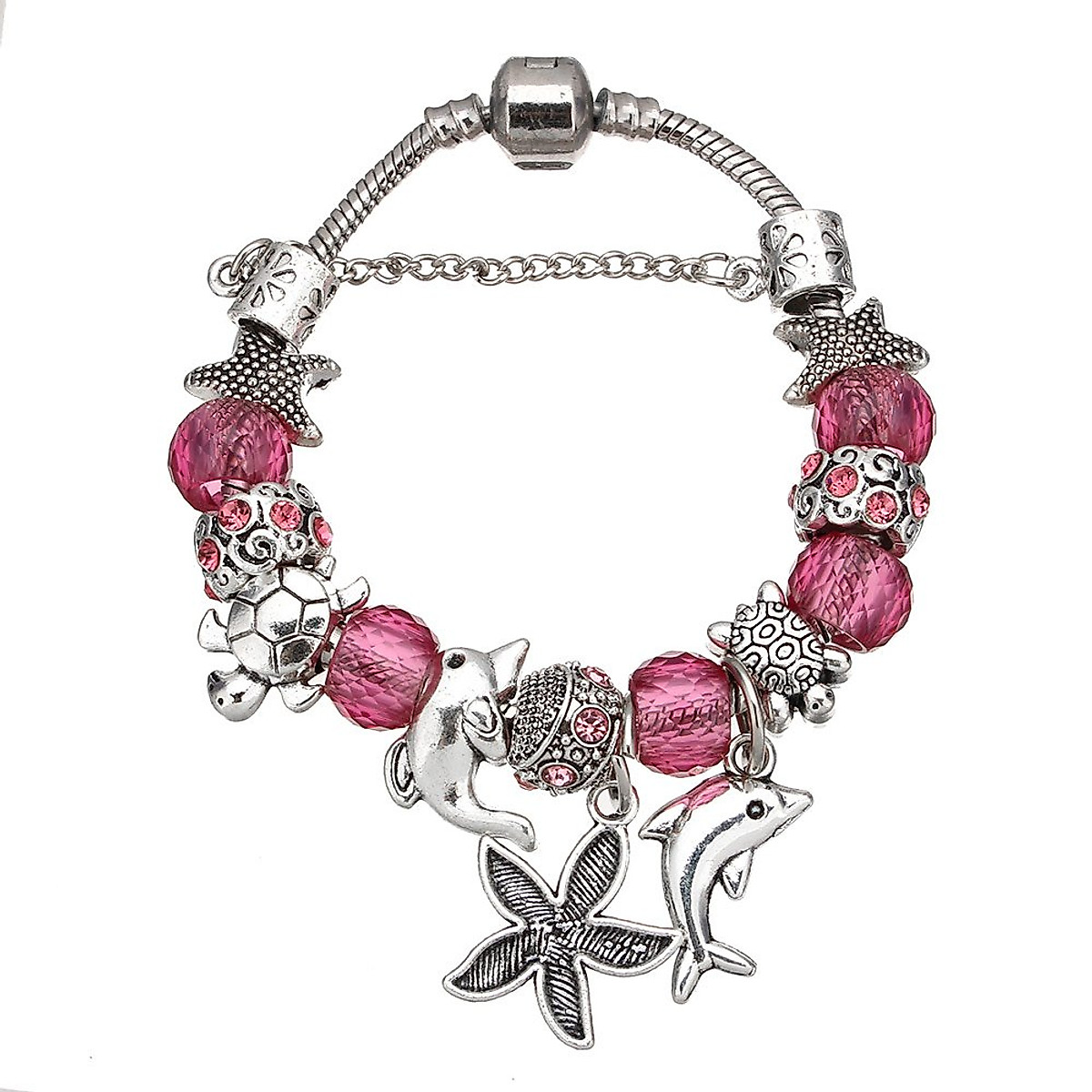 Surprise Charms set of 50 Beards Silver Stater Charms Fits PANDORA Jewelry for European Snake Chain Bracelets