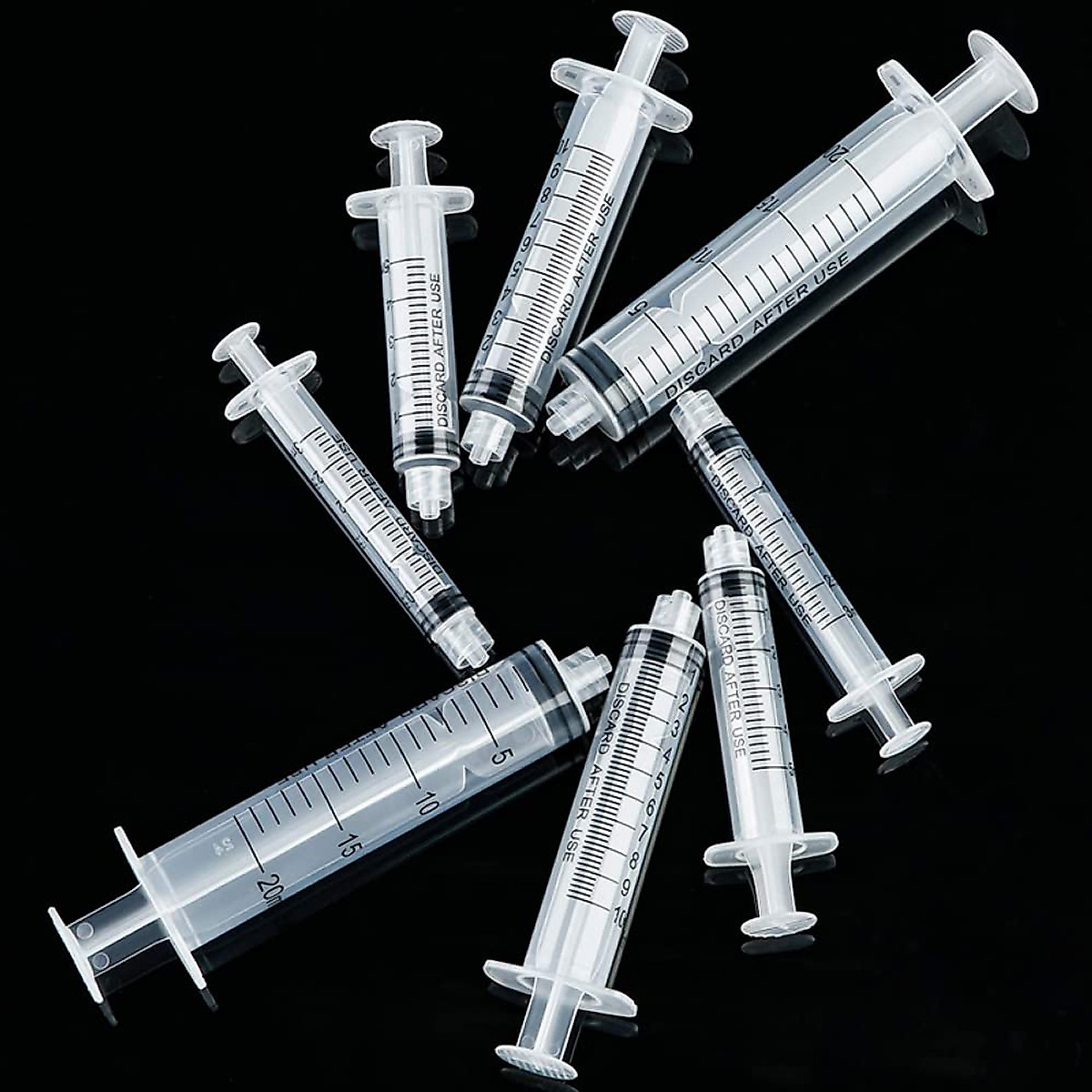 2 Pack 100ml Plastic Syringe Luer Lock With Measurement No Needle for Scientific Labs Liquid Measuring