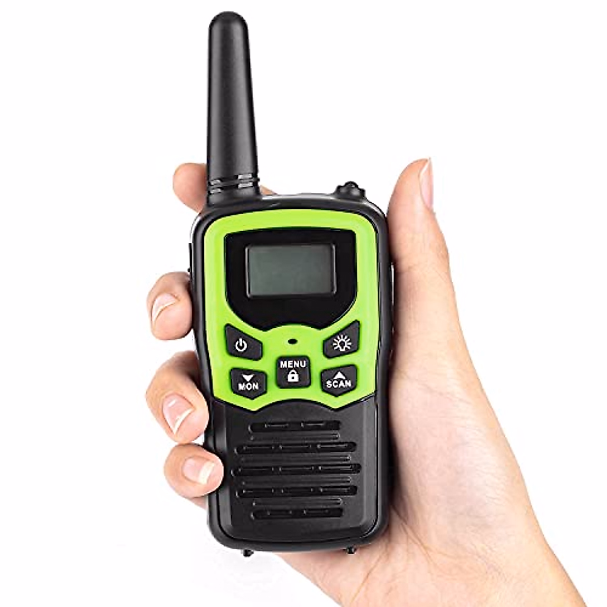 Walkie Talkies, Rivins Two Way Radios 22 Channel FRS Walkie Talkie for Adults with LED Flashlight VOX LCD Display (Green)