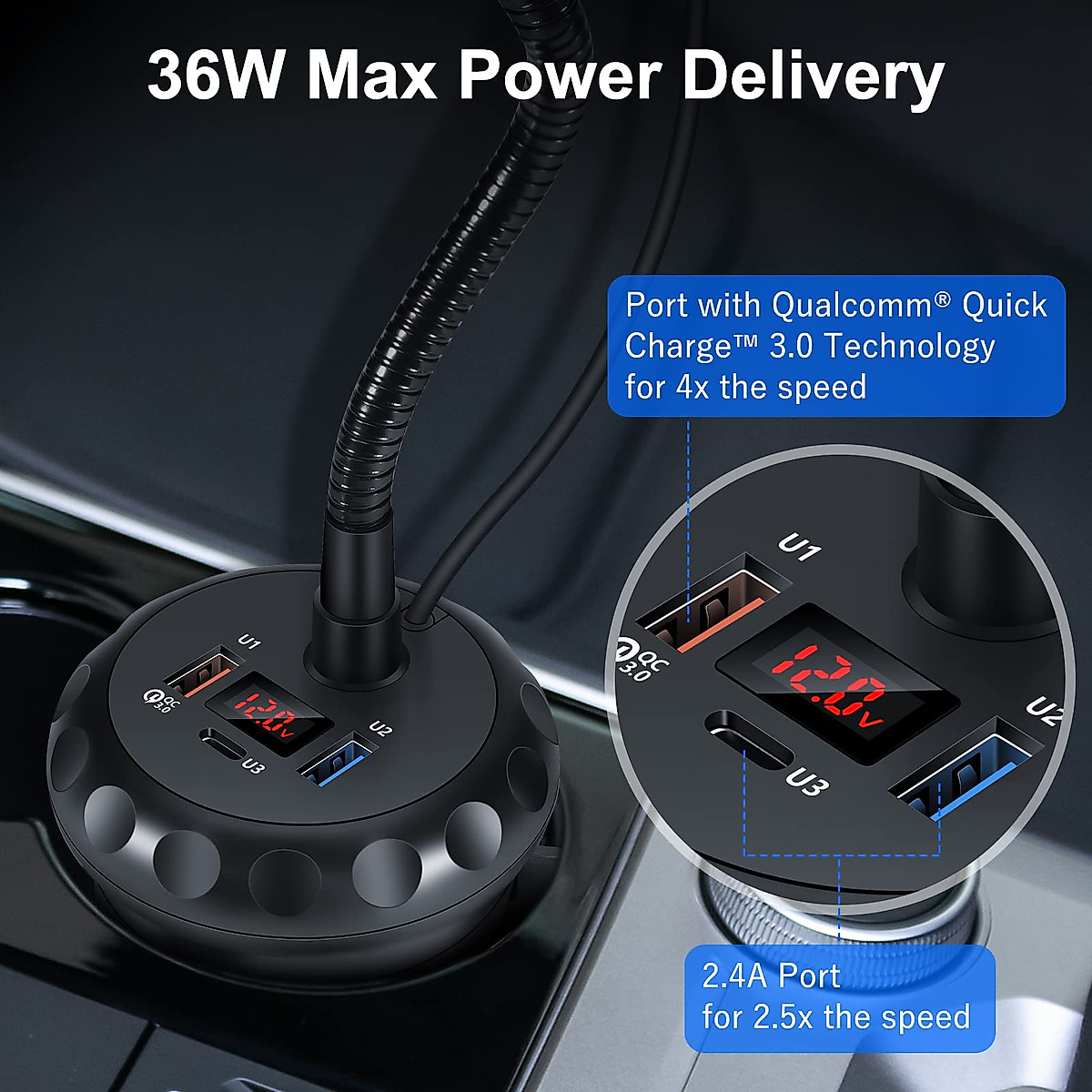 HVDI [Upgraded] Cup Holder Phone Mount,