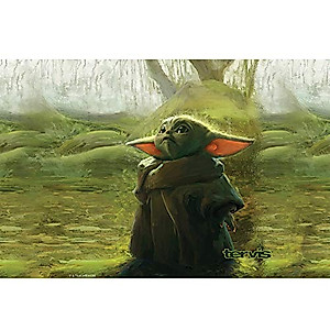 Tervis Triple Walled Star Wars - The Mandalorian Child Gazing Insulated Tumbler Cup Keeps Drinks Cold & Hot, 30oz, Stainless Steel