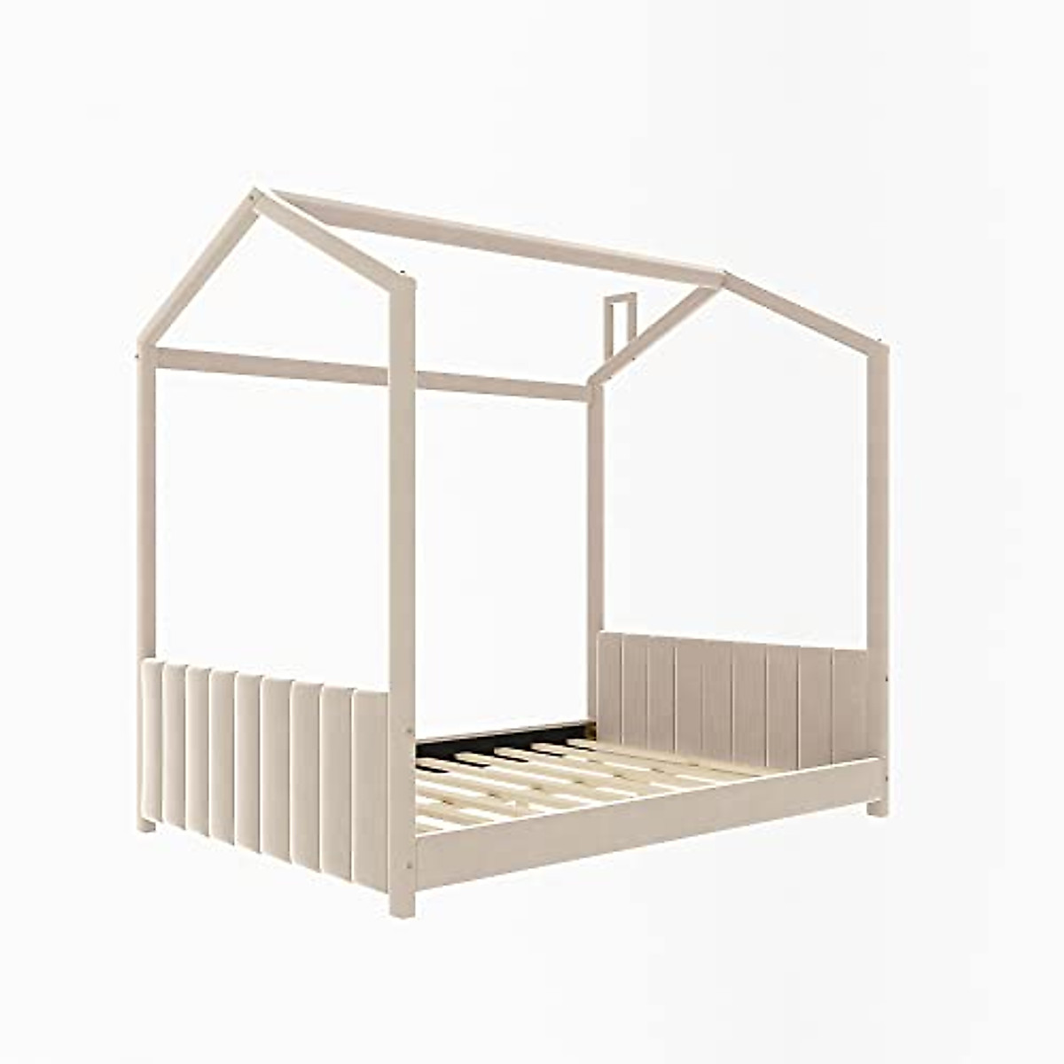 Merax Full Size Velvet House Bed Wood Bed