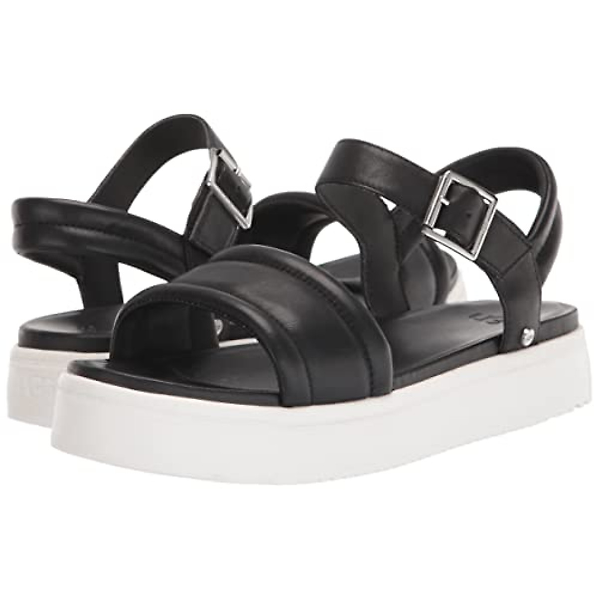 UGG Women's Zayne Ankle Strap Sandal, Black White, 8