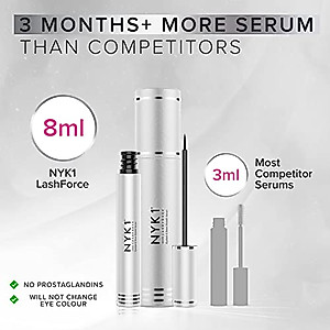 AMAZING LashForce Eyelash Growth Serum (8ml) NYK1 Eye Lash Serum For Eyelash Growth And Eyebrow Growth Serum - Eyelash Serum To Grow Lashes Thicker Natural Longer Eyelashes Lash Growth Serum