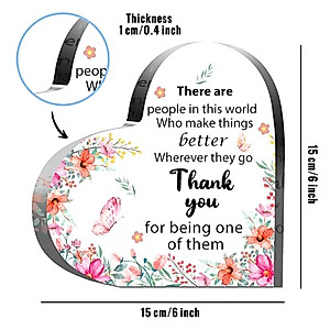 Appreciation Gifts for Women, Acrylic Heart Keepsake,Inspirational Gifts for Coworker Boss, Office Going Away Farewell Retirement Gifts,Thank You Gifts for Women,Graduation Gifts