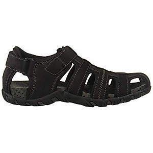 Nunn Bush Men's Rio Bravo Fisherman Closed Toe Outdoor Sandal, Black, 11 Wide