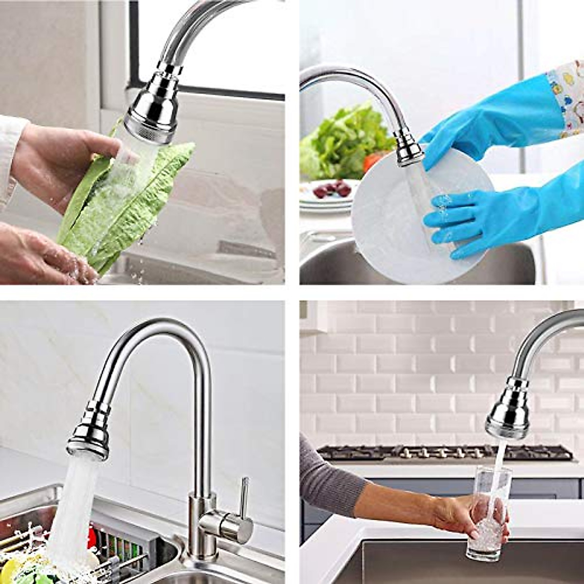 Srmsvyd Kitchen Faucet Sprayer Head Attachment 360° Rotatable Soild Brass Moveable Kitchen Tap Head High Pressure Faucet Booster Easy to Wash Dishes Wash Vegetables and Wash Fruits(soild brass)