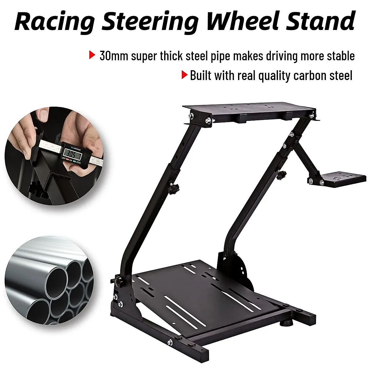 Minneer Steering Racing Wheel Stand Fit for Logitech G25, G29, G920, G923, Thrustmaster TMX, t80, Fanatec, PS4, PC Gaming Simulator Cockpit Wheel, Pedal & Shifters Not Included