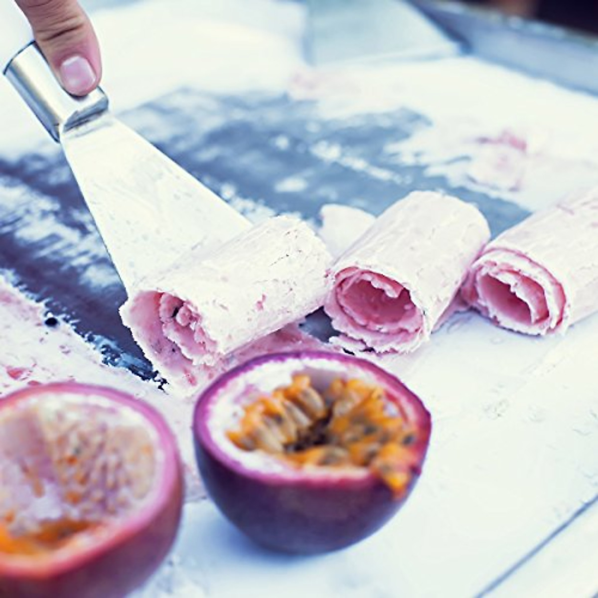 Ice Cream Roller Plate-Anti-Griddle Pan with 2 Spatulas for Easy Homemade Rolled Ice Cream, Gelato, Sorbet-Frozen Treat Maker by Classic Cuisine