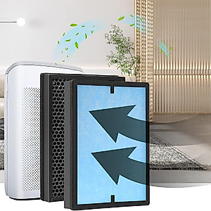 2 Pack AP1002 H13 True HEPA Replacement Filter AP1002-RF, Compatible with AIRTOK AP1002 Air Purifier.