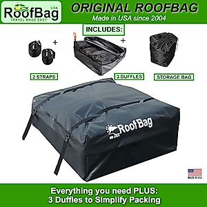 RoofBag Cross Country 100% Waterproof Soft Car Top Carrier for Any Car Van or SUV - Made in the USA | 2-Year Warranty | Ships Today