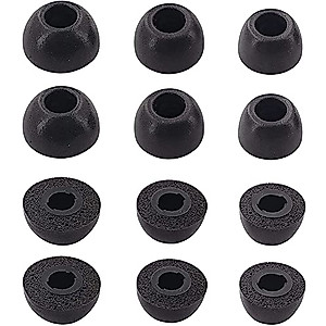 ALXCD Foam Eartips Compatible with Galaxy Buds 2 Pro Earbuds, S/M/L 3 Sizes 6 Pairs Soft Memory Foam Earbuds Tips Replacement Ear Tips, Compatible with Galaxy Buds 2 Pro SM-R510, Black 12 sml