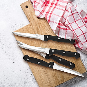 Hampton Forge Brighton 4Pc Steak Set, 0.40 LB, Black