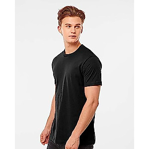 Tultex 202 - Unisex Fine Jersey Tee (Extra Large, Black)