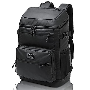 MIER Backpack Cooler Insulated Waterproof Cooler Backpack Leakproof Lightweight Back Pack with Cooler Compartment Lunch Backpack for Men Women to Work Beach Camping Hiking Picnics, 24 Cans, Black