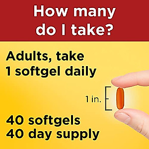 Nature Made CoQ10 400 mg, Dietary Supplement for Heart Health Support, 40 Softgels, 40 Day Supply