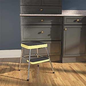 COSCO 11330CBY1E Stylaire Retro Two (Yellow, one Pack) Step Stool,